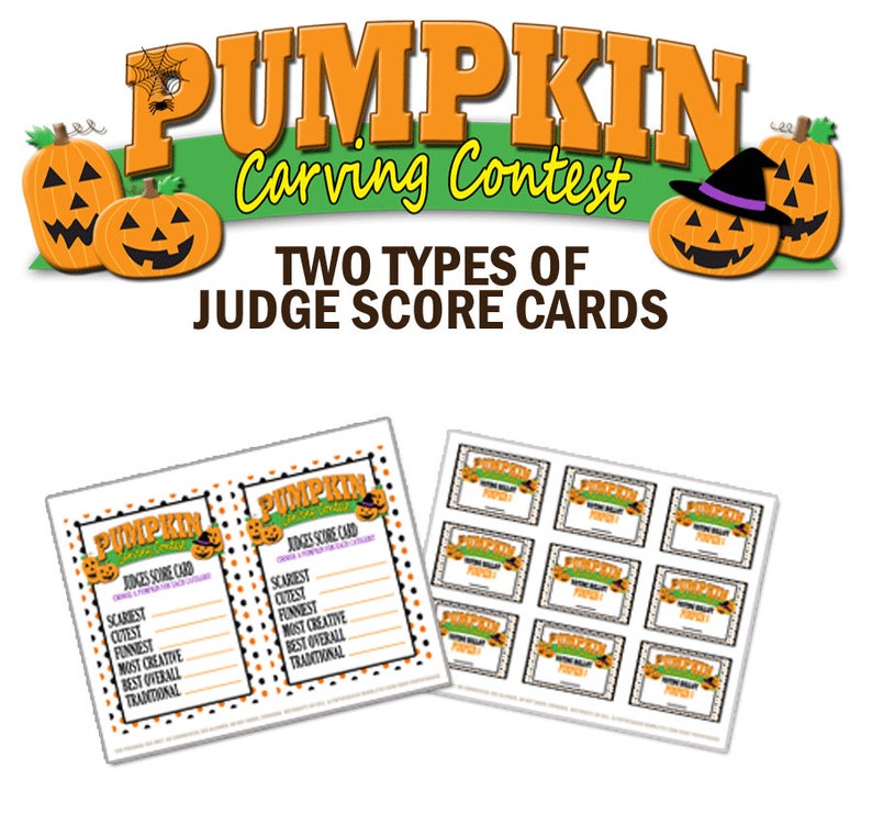 Pumpkin Carving Contest Printable Forms Packet, Pumpkin Carving Contest ...