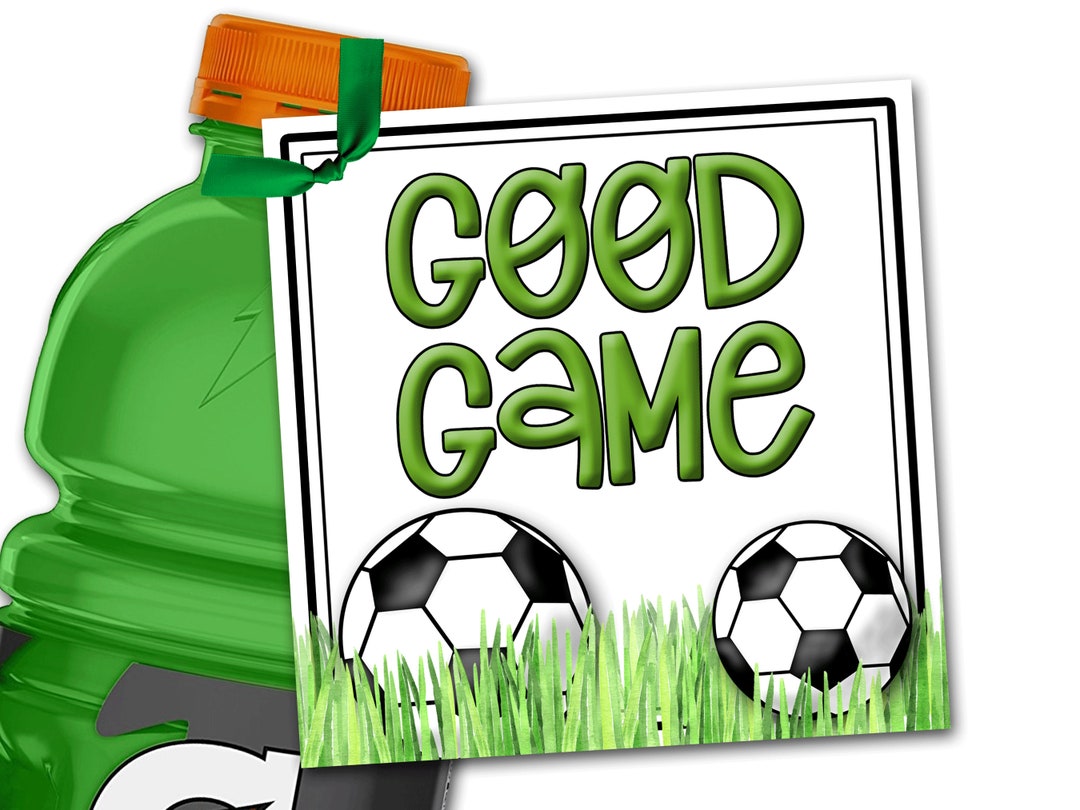 Soccer Treat Tag, Soccer Good Luck Favor Tag, Good Game, Soccer Game ...