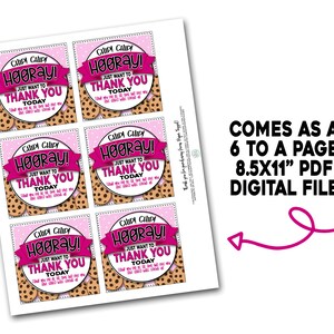 Thank You for Your Service Treat Tag, Chip Chip Hooray We Just Want to ...