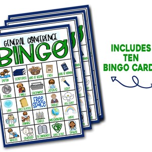 General Conference Bingo, General Conference Activities for Kids, LDS ...