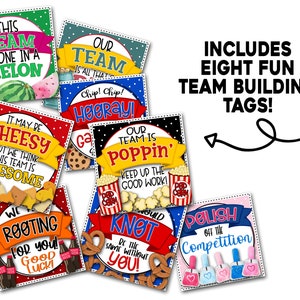 Team Treat Tags, Sports Spirit Bags, Team Building Tags, Team Spirit ...