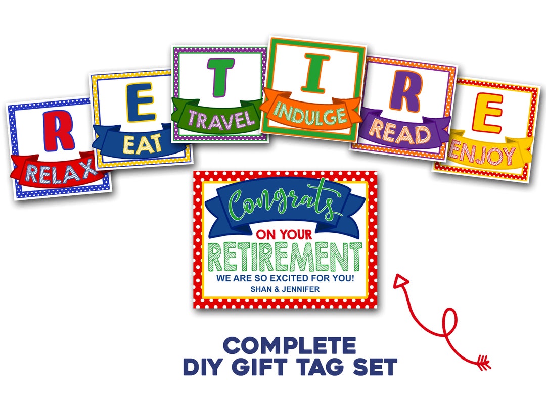 Retirement DIY Kit, Retirement Gift, Printable Retirement Gift ...