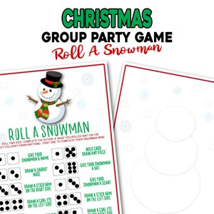 Roll a Snowman, Christmas Group Party Game, Family Friendly Christmas ...