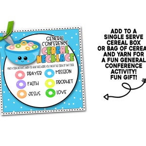 General Conference Cereal Necklace, General Conference Primary Activity ...