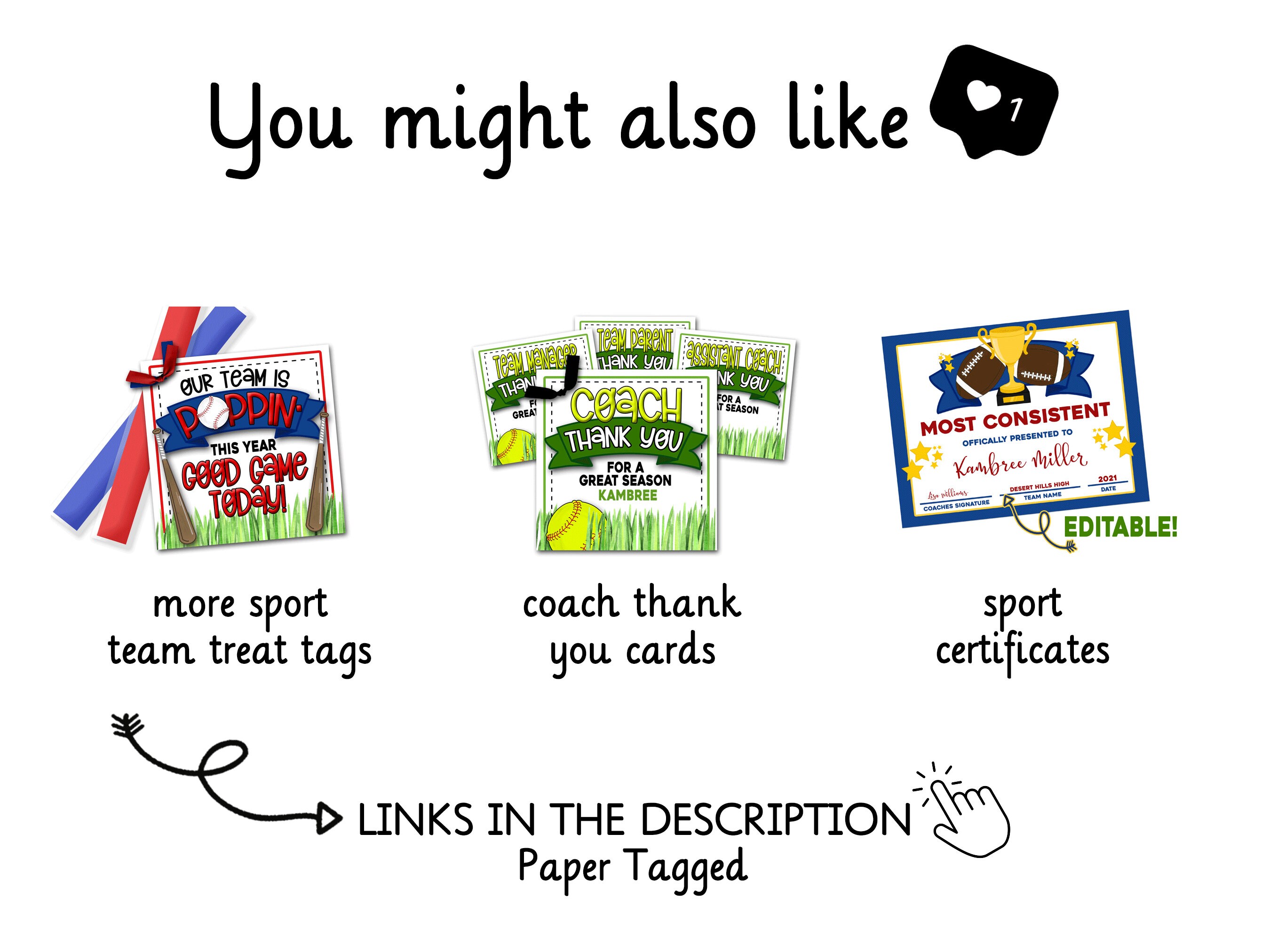 Team Treat Tags, Sports Spirit Bags, Team Building Tags, Team Spirit ...