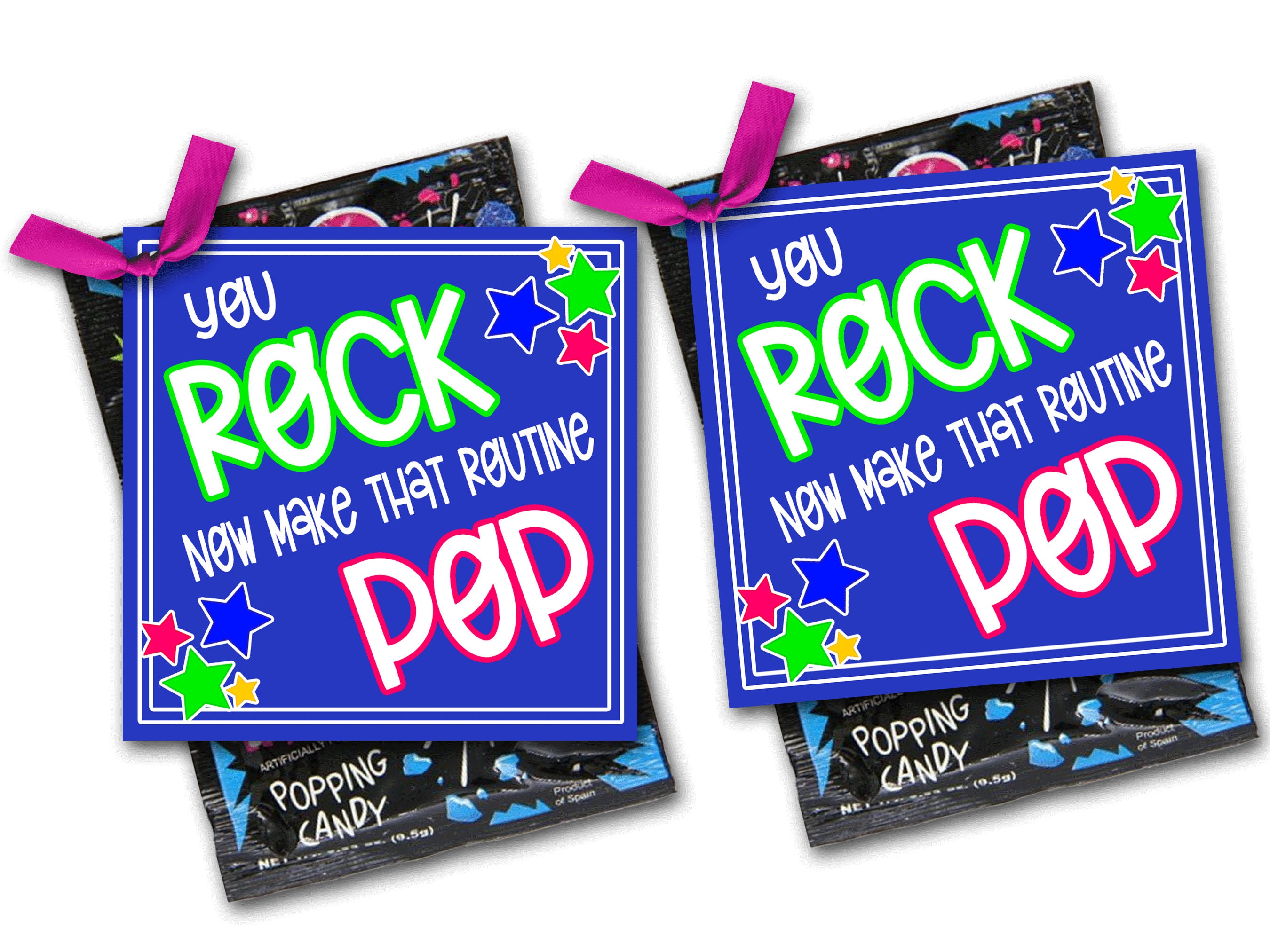Cheerleading Good Luck Favor Tags You Rock Now Make That - Etsy