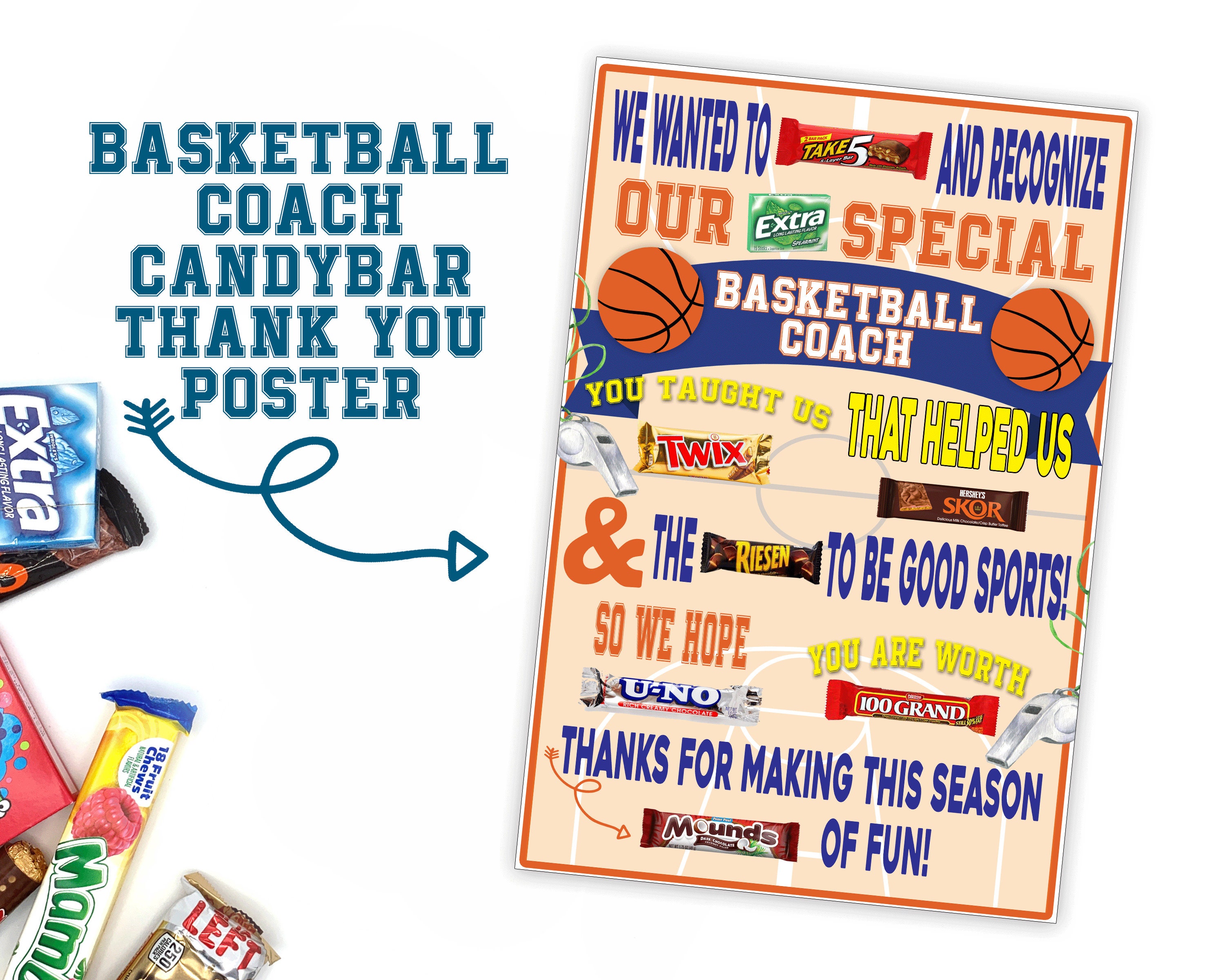 Candy Gram Thank You Notes