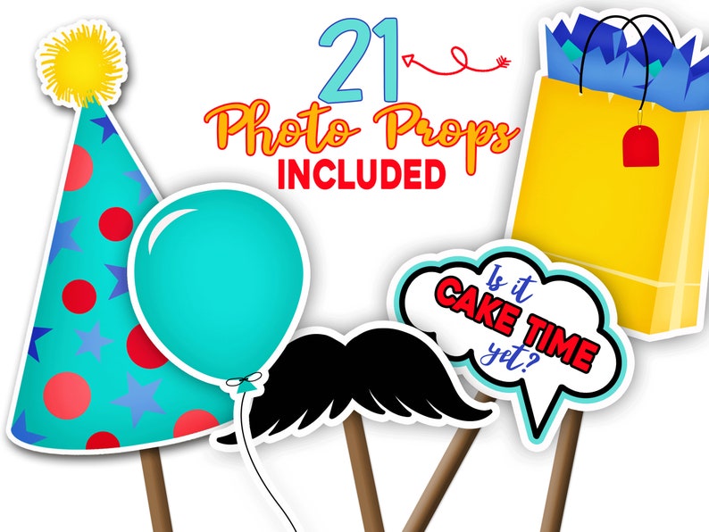 Birthday Photo Booth Props Photo Props for Birthday Party - Etsy