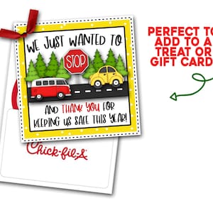 Crossing Guard Gift Tag, Crossing Guard Gift, Crossing Guard Thank You ...