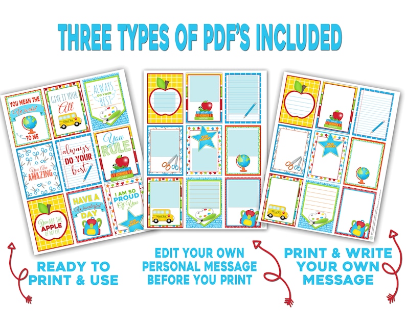 Lunch Box Notes for Kids Printable Kindness Cards Words of - Etsy