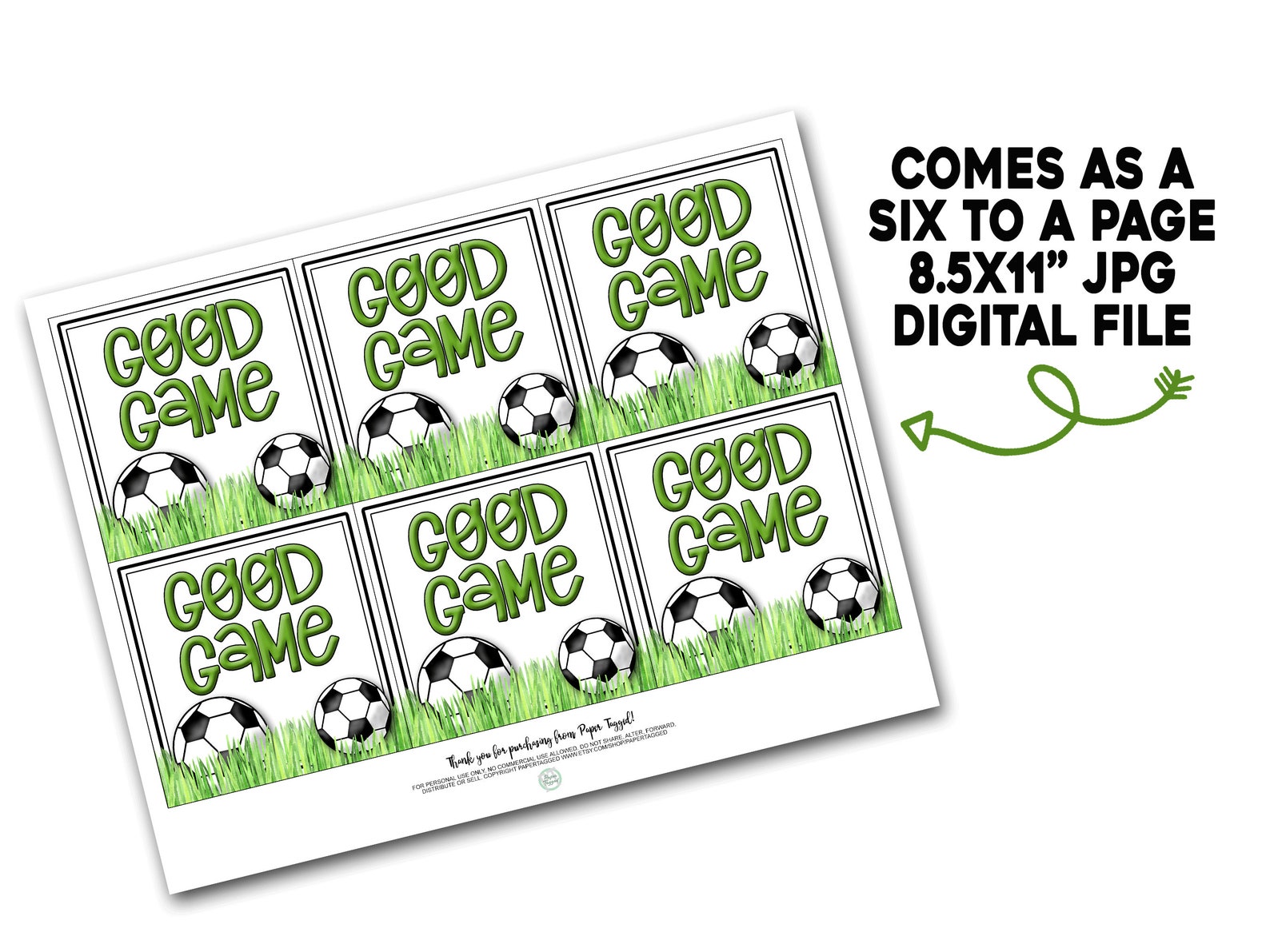 Soccer Treat Tag Soccer Good Luck Favor Tag Good Game - Etsy