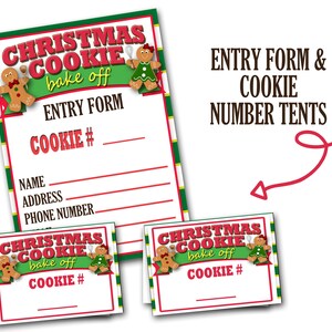 Christmas Cookie Bake off Competition Forms, Cookie Competition Judges ...