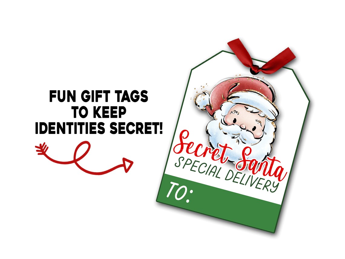 Secret Santa Gift Exchange Kit Printable Christmas Secret - Etsy