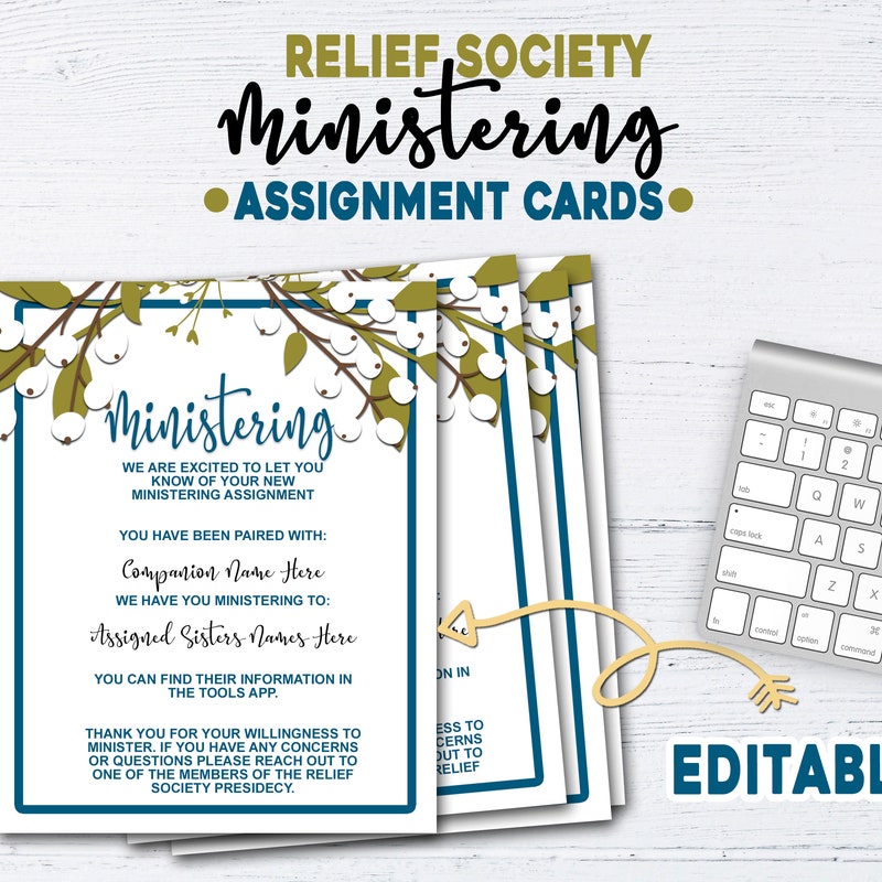Ministering Assignment Cards - Etsy
