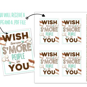 Treat Gift Tag, S'more People Like You, Appreciation Gift, Teacher ...