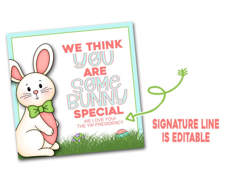 Easter Gift Tag, Some Bunny Special Gift Tag, PTA Easter Gift, LDS ...