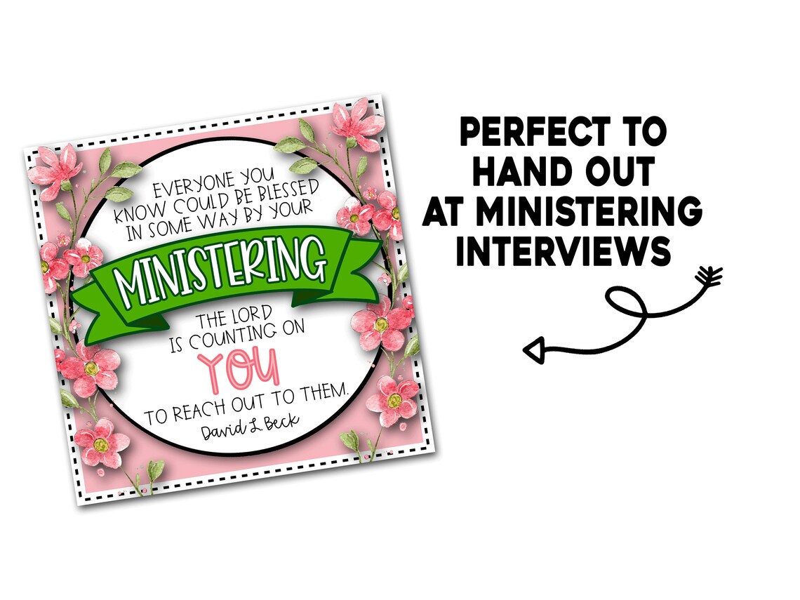 LDS Ministering Handout, Relief Society Handout, Ministering Printables ...