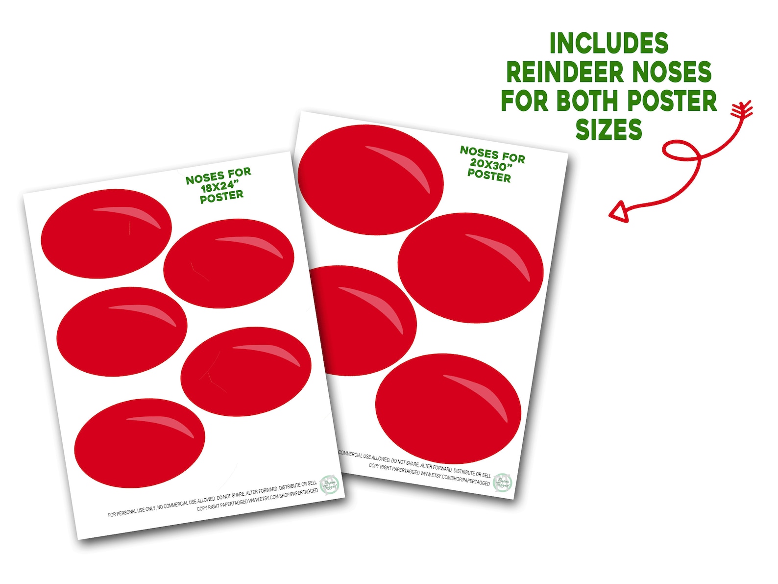 Pin the Nose on the Reindeer Printable Christmas Class Party - Etsy