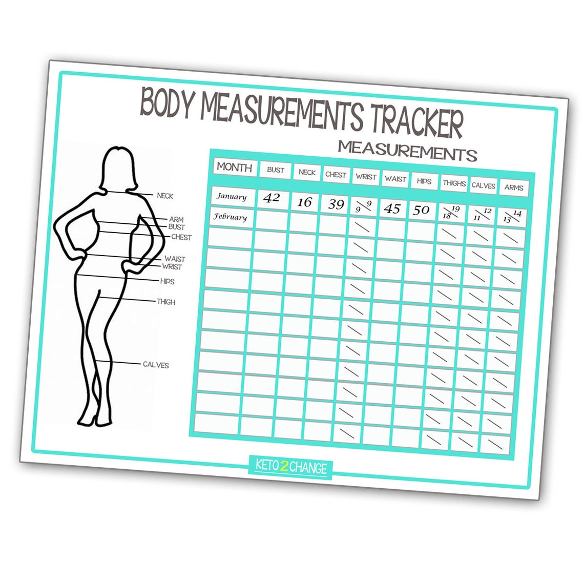 Weight Loss Recording Charts Monthly Weight Loss Chart Body - Etsy