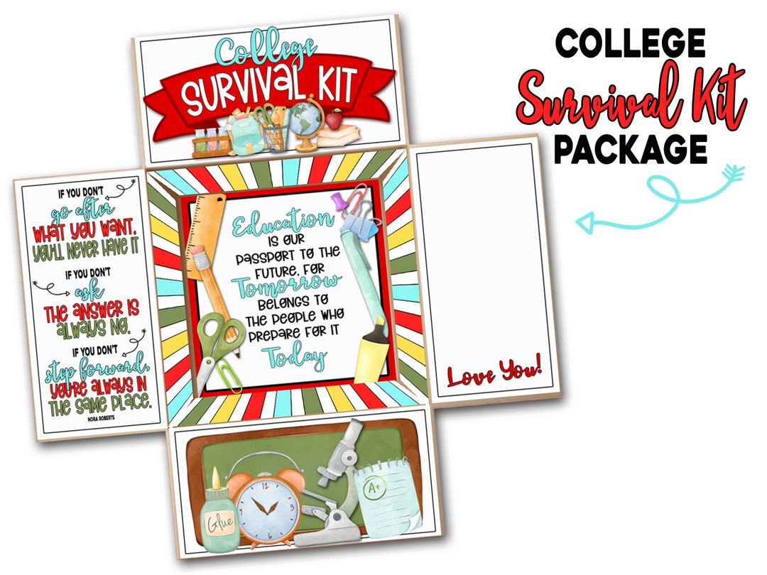College Survival Kit Care Package, Printable College Care Package ...