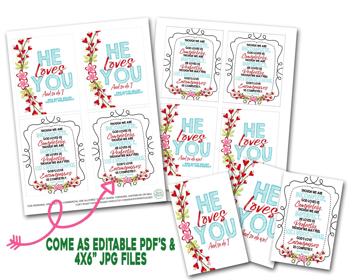 Valentines Ministering Gift, February Ministering Card, Ministering ...