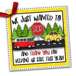 Crossing Guard Gift Tag, Crossing Guard Gift, Crossing Guard Thank You ...