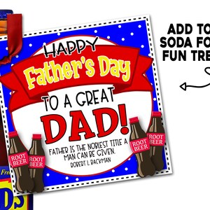 Father's Day Gift Tags, Father's Day Root Beer, to a Great Dad, Pop ...