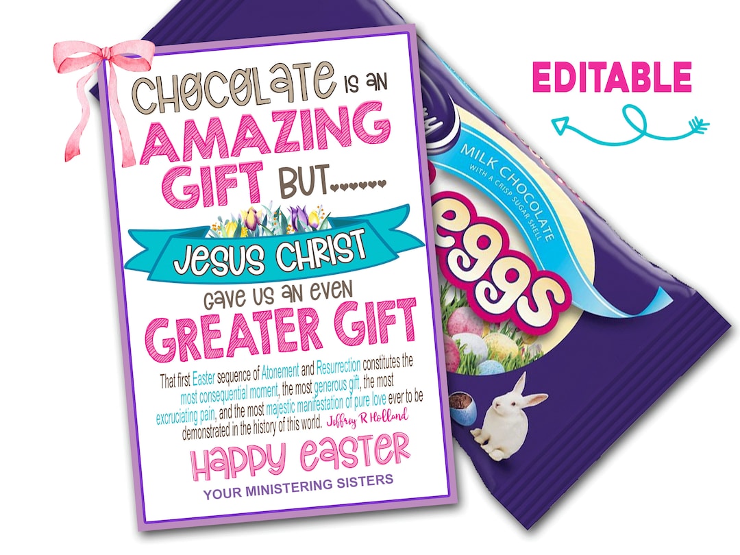 Easter Ministering Gift Tag, Ministering Tag, April Ministering Tag ...