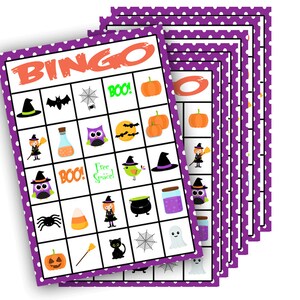 Halloween Bingo Party Game, Halloween Party Printable, Halloween Party ...