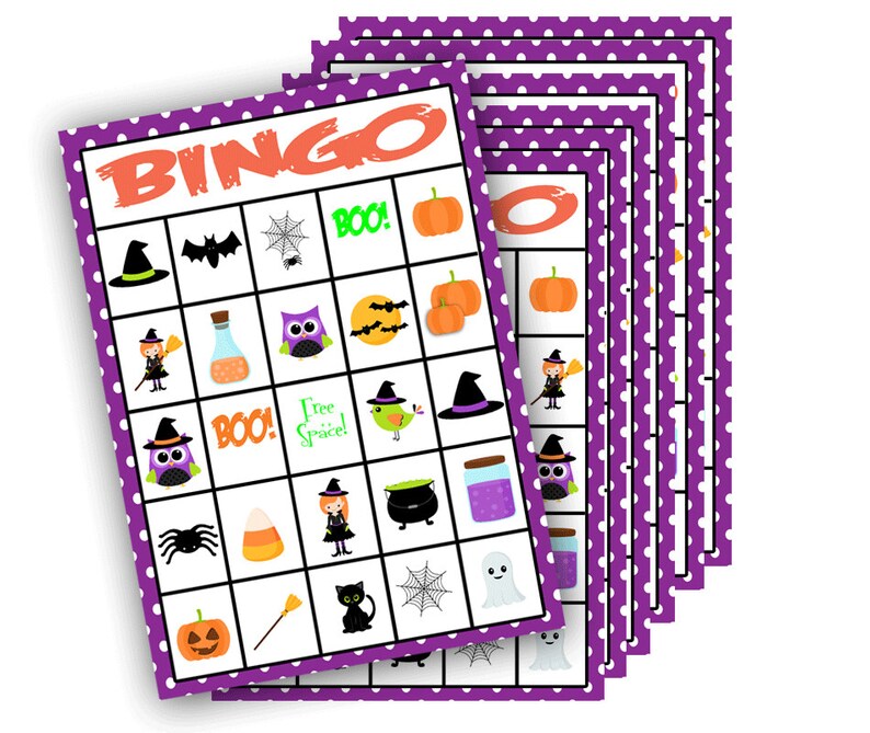 Halloween Bingo Party Game, Halloween Party Printable, Halloween Party ...