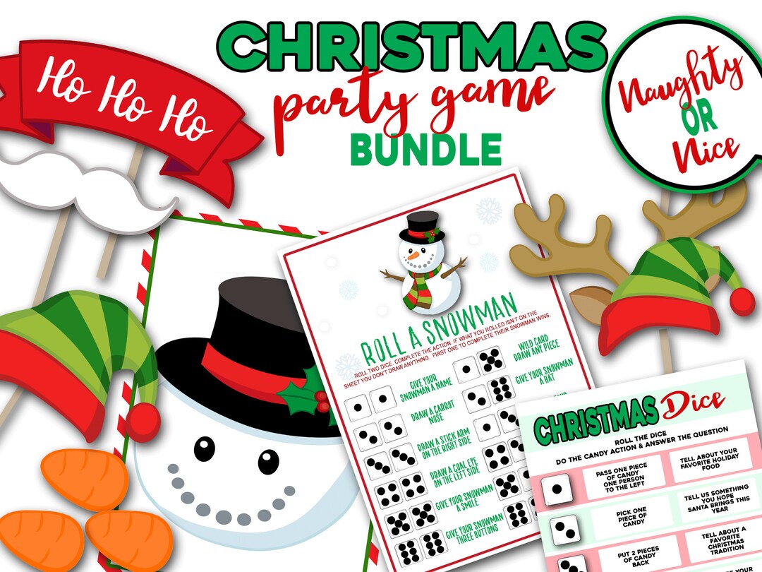 Christmas Party Game Bundle, Group Party Games, Family Friendly ...