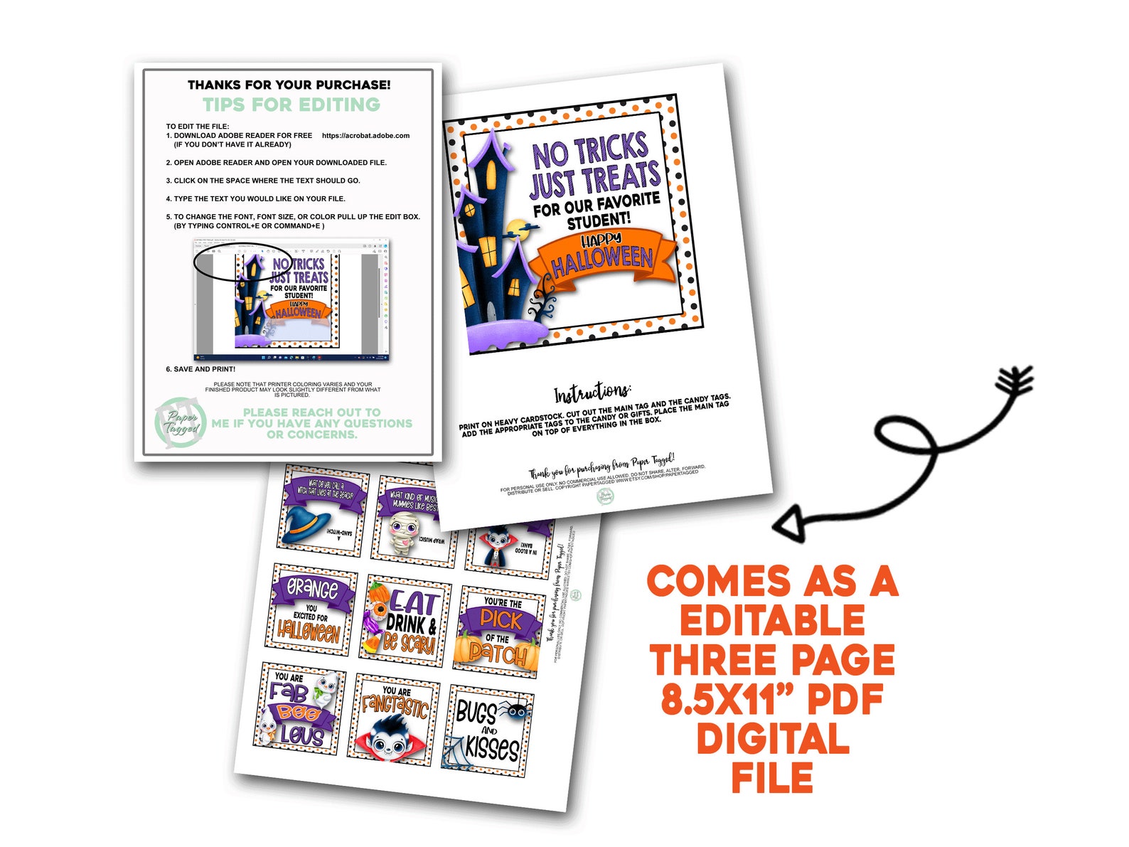 Halloween College Care Package, College Student Halloween Package, No ...