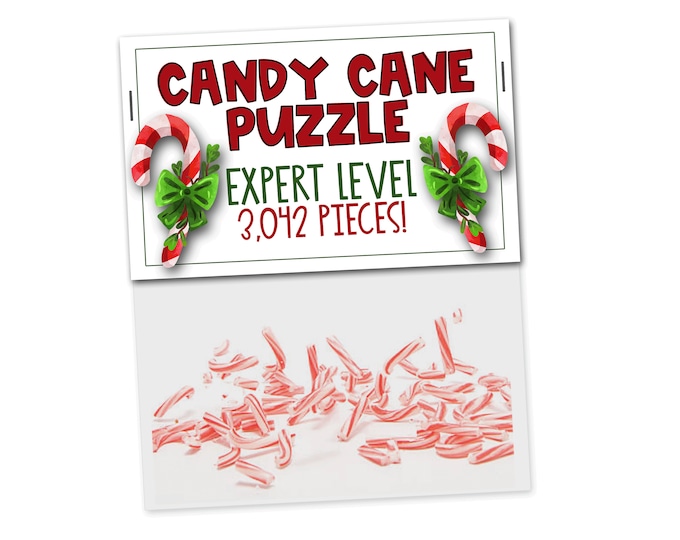 Candy Cane Puzzle, Candy Cane Stocking Stuffer, Christmas Stocking ...