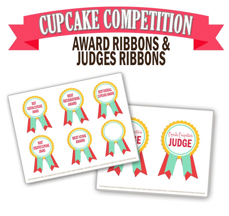 Cupcake Competition Printables Forms, Cupcake Contest Forms Packet ...