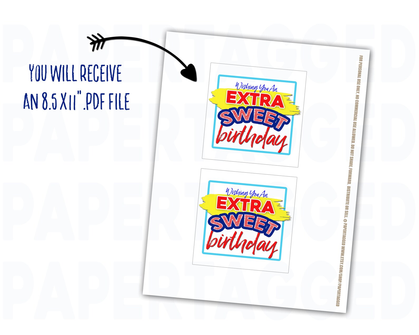 Birthday Gift Tag Candy Bar Birthday Gift Birthday Gift - Etsy