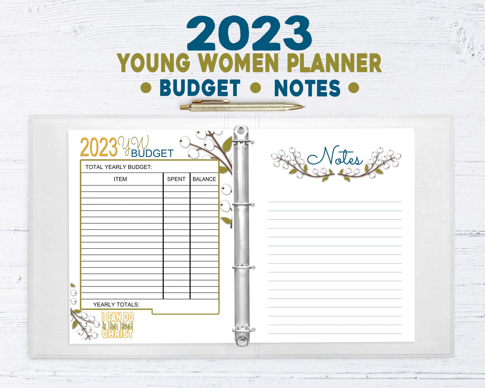 2023 Young Women Planner Young Women Binder I Can Do All - Etsy