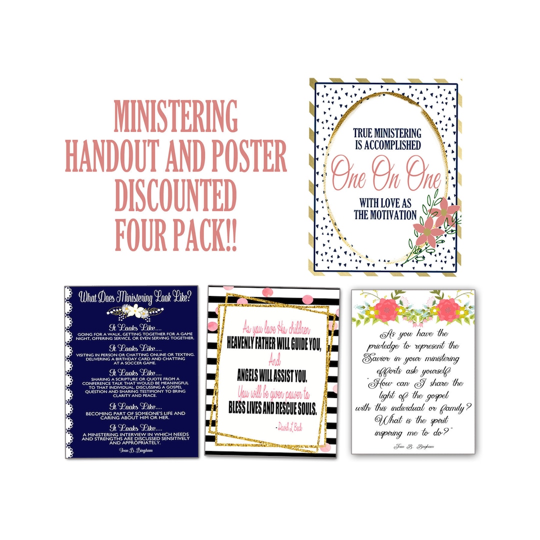 LDS Ministering Handout, Relief Society Handout, Ministering Printables ...