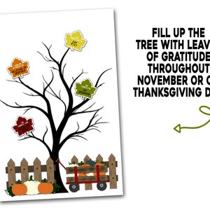 Thanksgiving Gratitude Tree, Gratitude Leaves, Thanksgiving Day ...