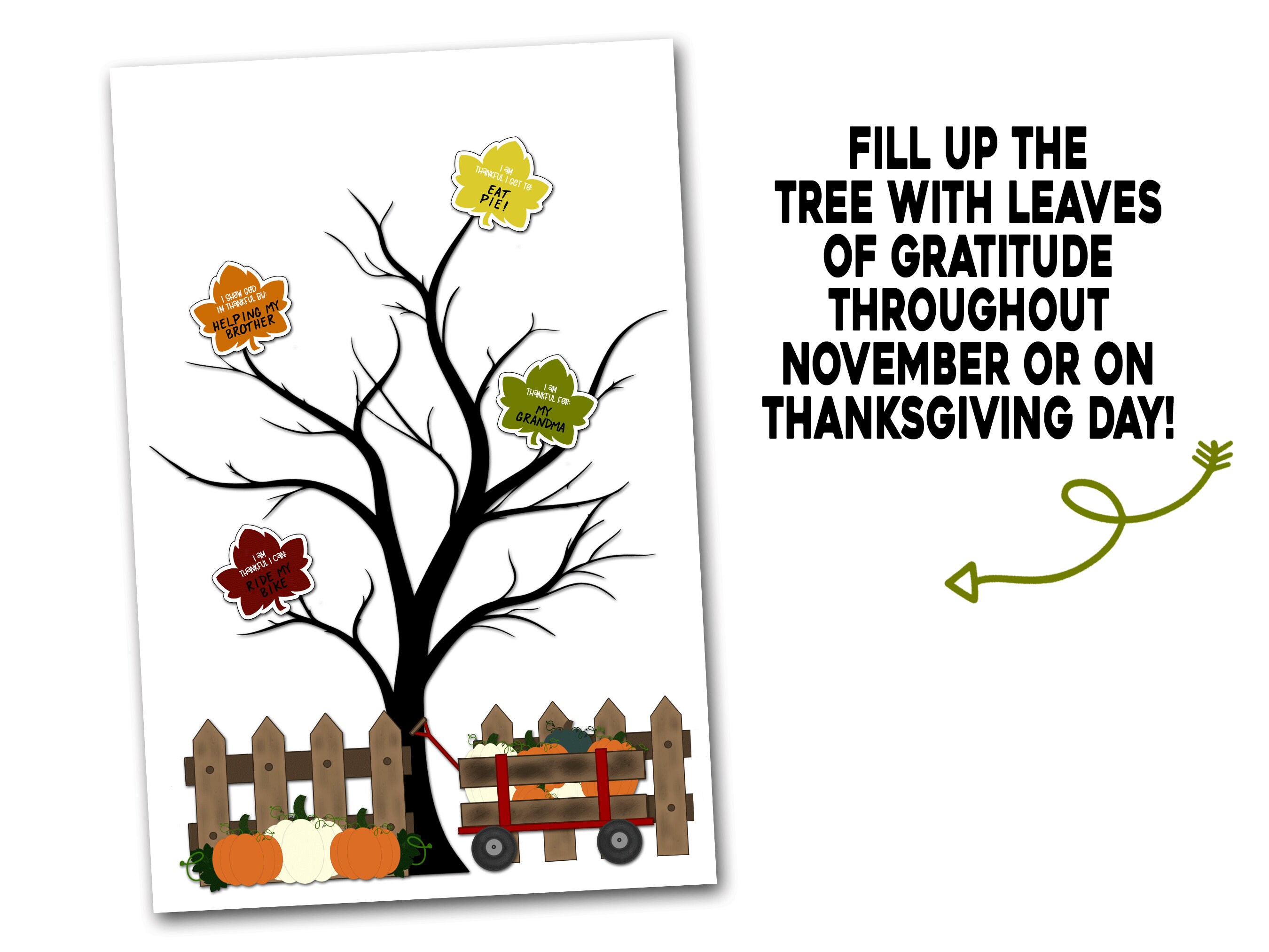 Thanksgiving Gratitude Tree, Gratitude Leaves, Thanksgiving Day ...
