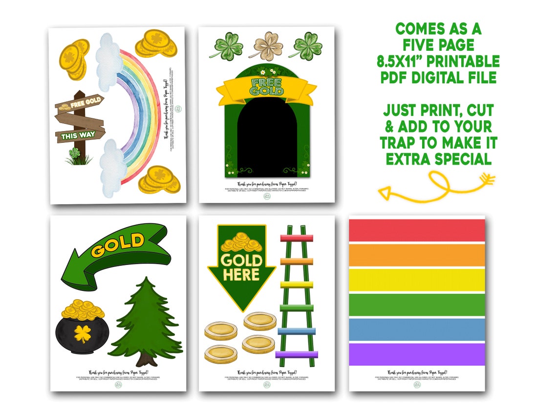 Leprechaun Trap Kit Leprechaun Trap Printable Props Saint | Etsy