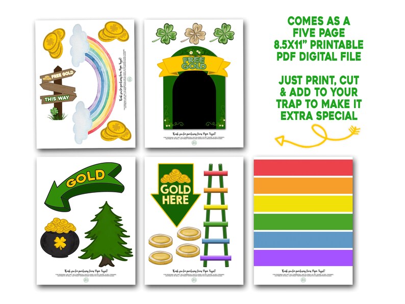 Leprechaun Trap Kit, Leprechaun Trap Printable Props, Saint Patrick's ...