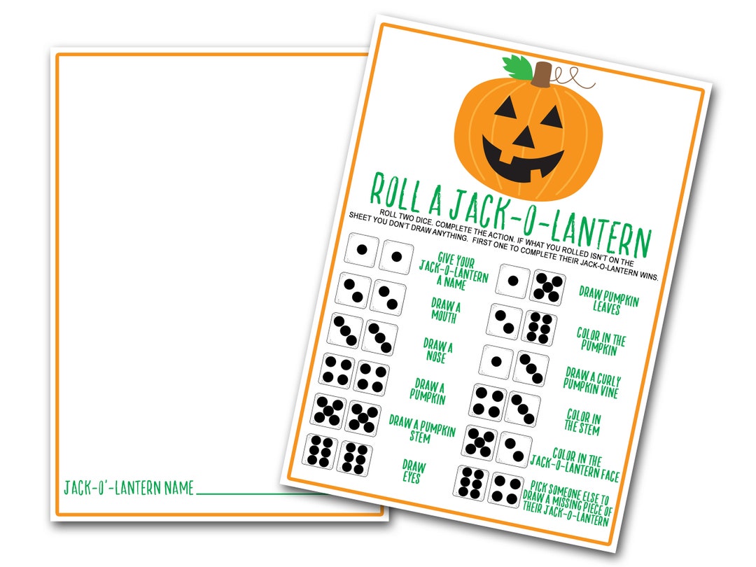 Roll a Jack-0'-lantern, Halloween Group Party Game, Family Friendly ...
