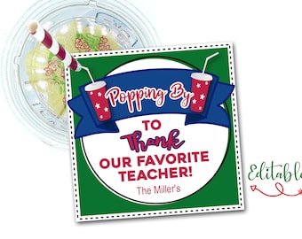 Teacher Appreciation Soda Pop - Etsy