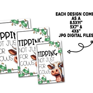 Funny Tip Signs, Printable Tipping Signs, Tipping Signs, Tip Jar Signs ...