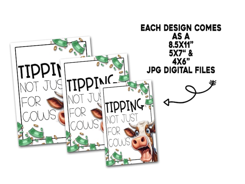 Funny Tip Signs, Printable Tipping Signs, Tipping Signs, Tip Jar Signs ...