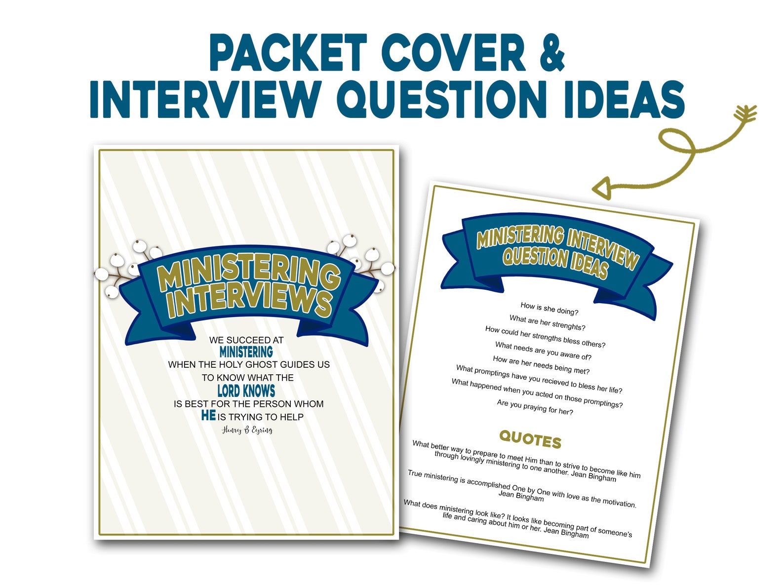 Ministering Interviews Packet, Ministering Interview Assignment Cards ...