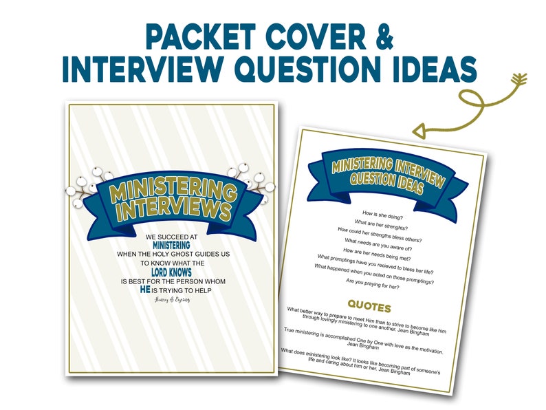 Ministering Interviews Packet Ministering Interview | Etsy