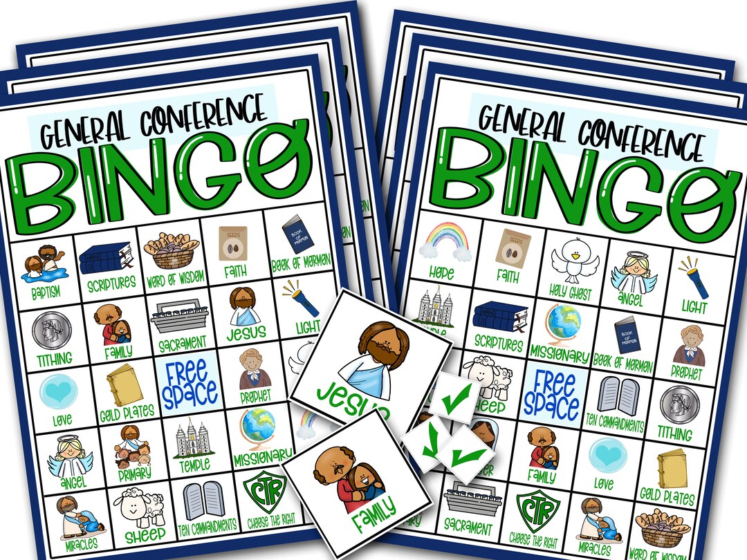 General Conference Bingo, General Conference Activities for Kids, LDS ...