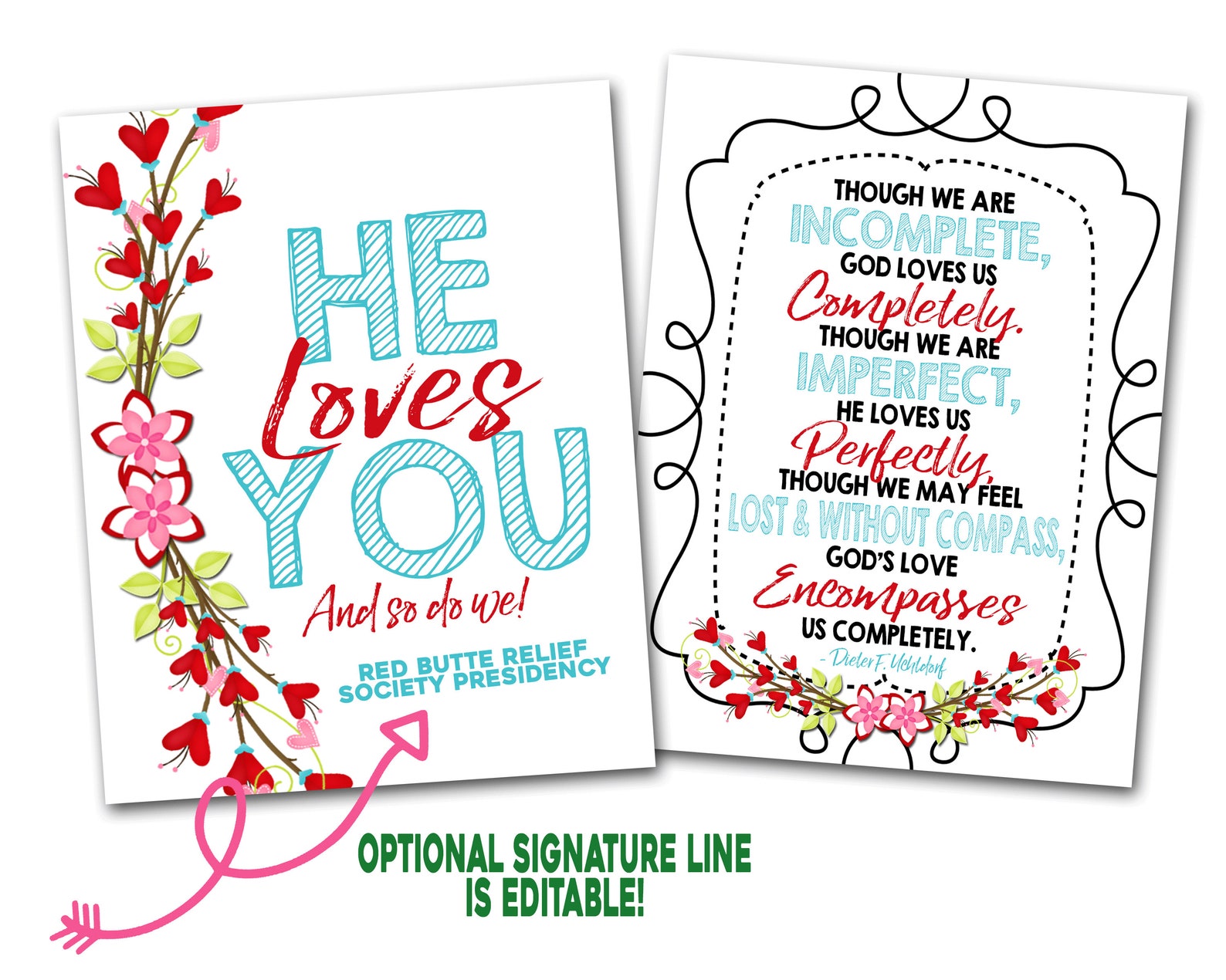 Valentines Ministering Gift, February Ministering Card, Ministering ...