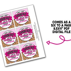 Birthday Treat Tag, Chip Chip Hooray Let's Celebrate You Today ...